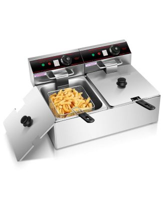 3400W Dual Tank Electric Countertop Deep Fryer - Macy's