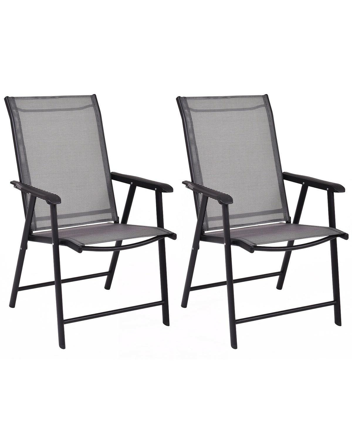 Click here for Sugift Set of 2 Outdoor Patio Folding Chairs - Gre... prices