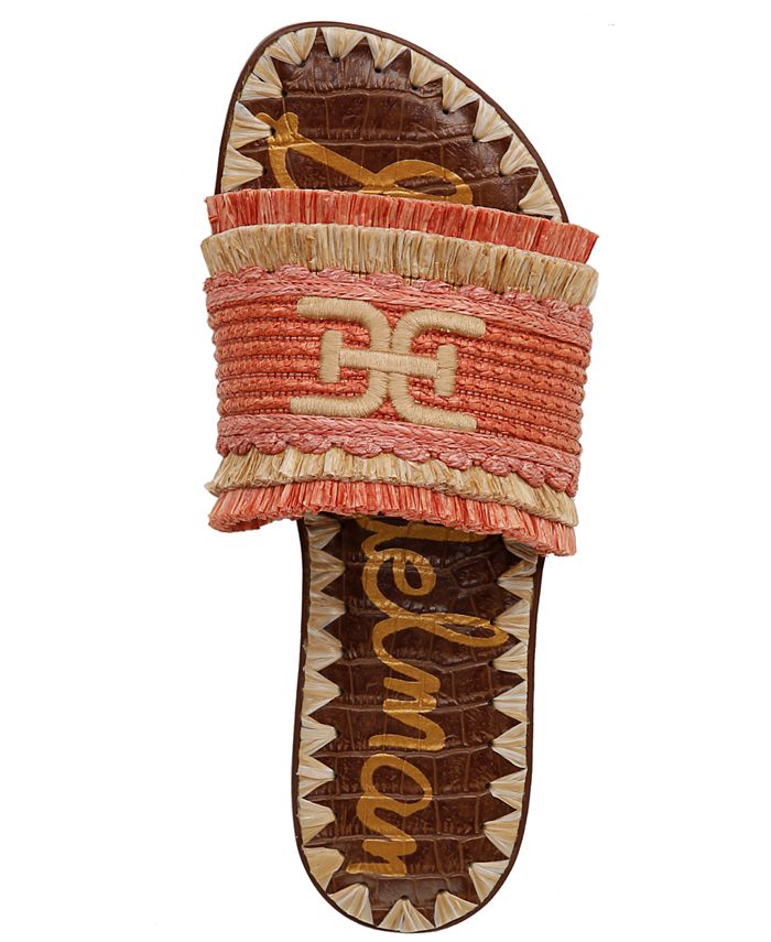 Sam Edelman Georgia Raffia Slide Sandals - Macy's