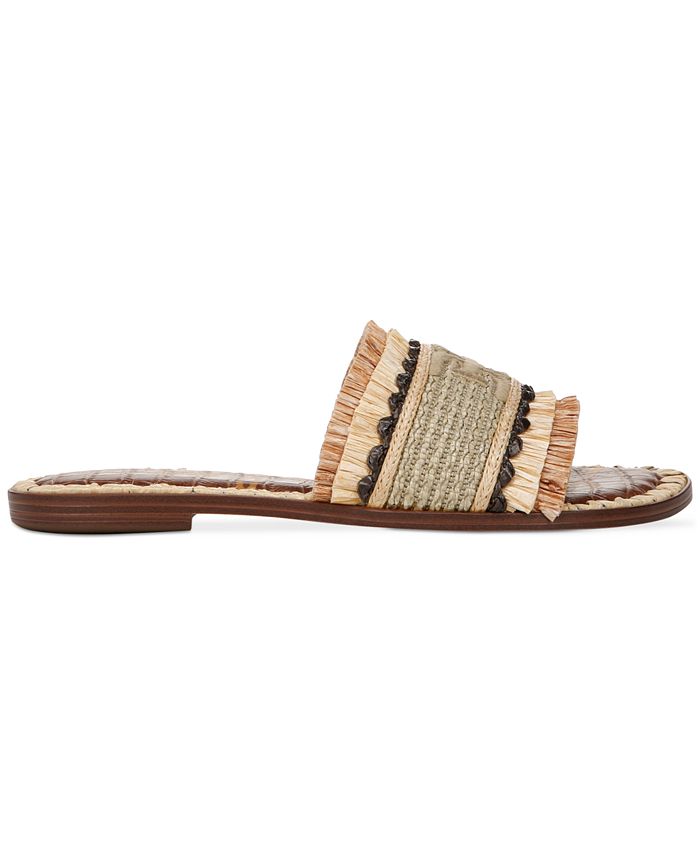 Sam Edelman Georgia Raffia Slide Sandals - Macy's