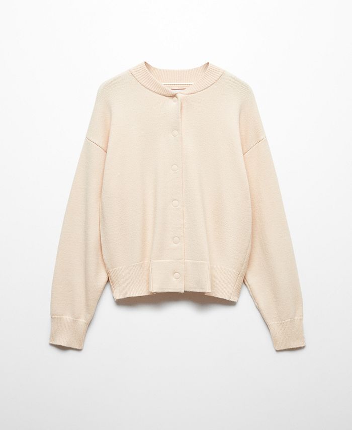 MANGO Women's Knitted Buttoned Jacket - Macy's