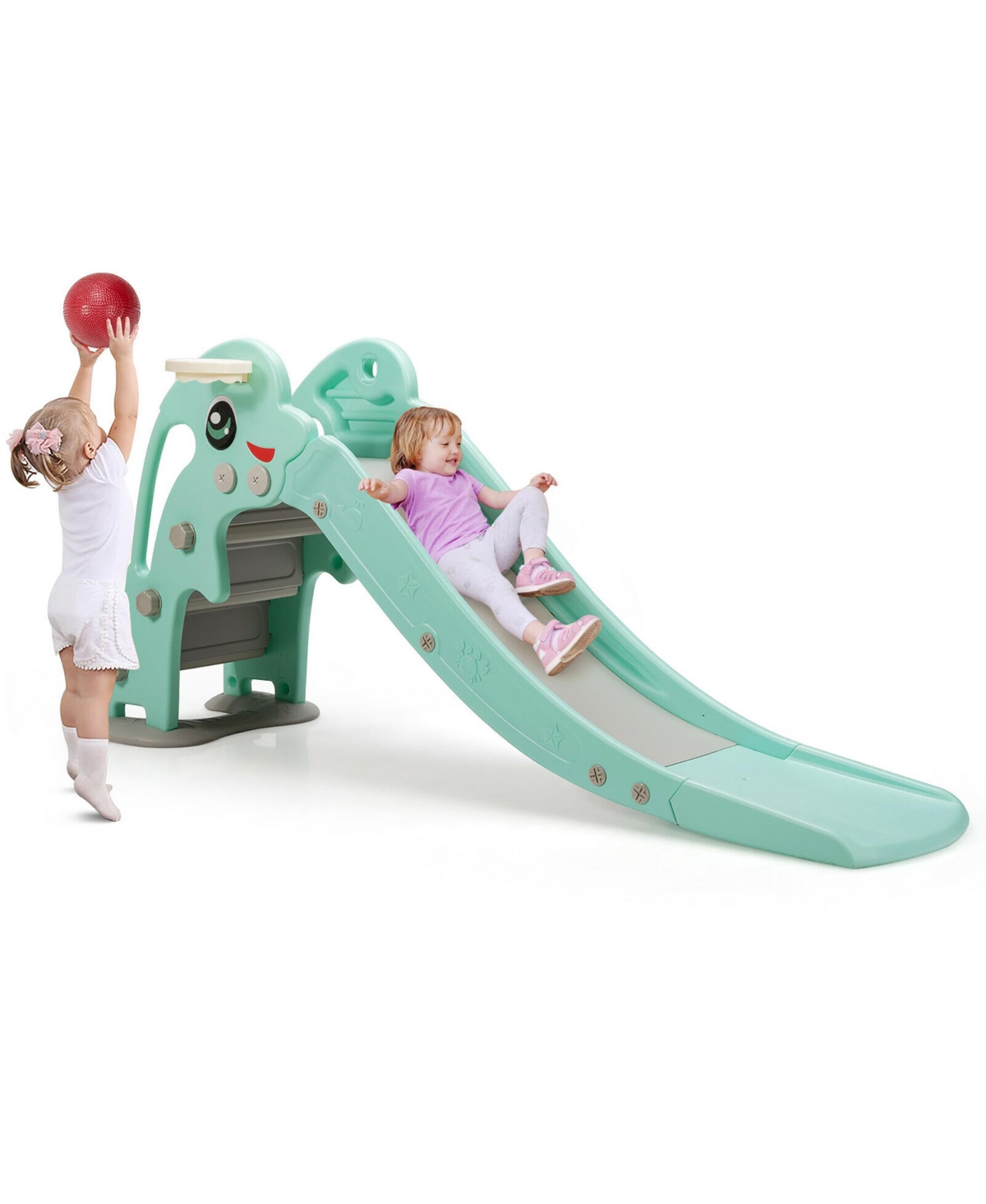 Click here for 3-in-1 Kids Climber Slide Play Set w/Basketball Ho... prices