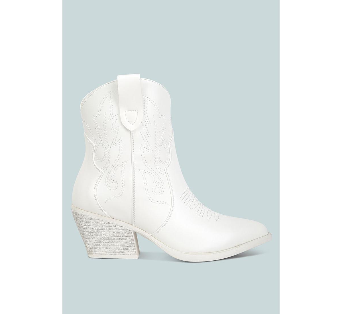 Click here for aries ankle length block heel cowboy boots - Off w... prices