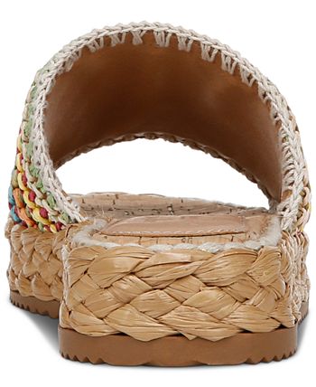 Circus NY by Sam Edelman Wallis Raffia Platform Slide Sandals - Macy's