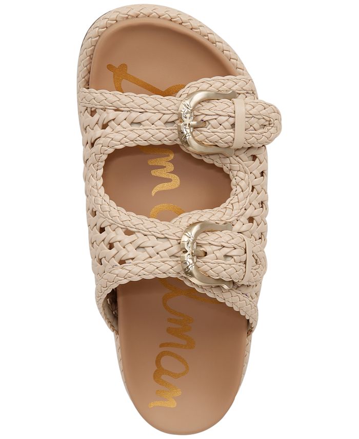 Sam Edelman Reid Woven Double Buckle Platform Sandals - Macy's
