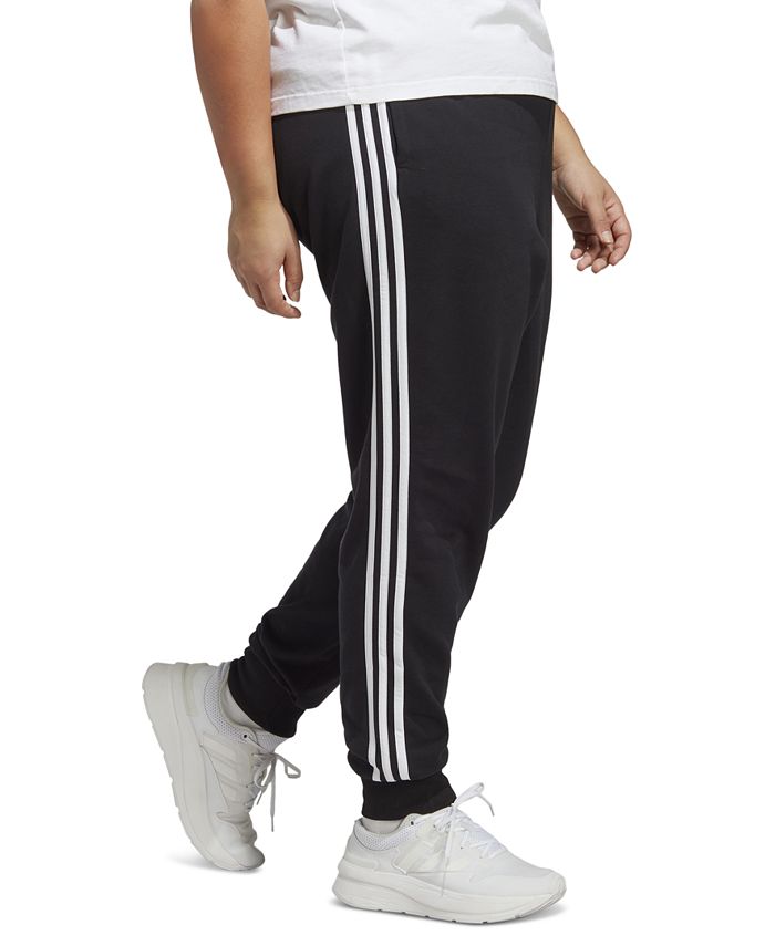 adidas Plus Size Essentials 3-Striped Cotton French Terry Cuffed ...