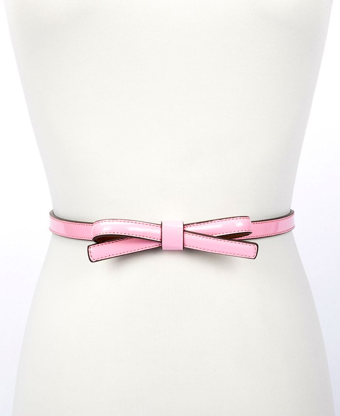 kate spade new york Women's 12mm Patent Shoestring Bow Belt - Macy's