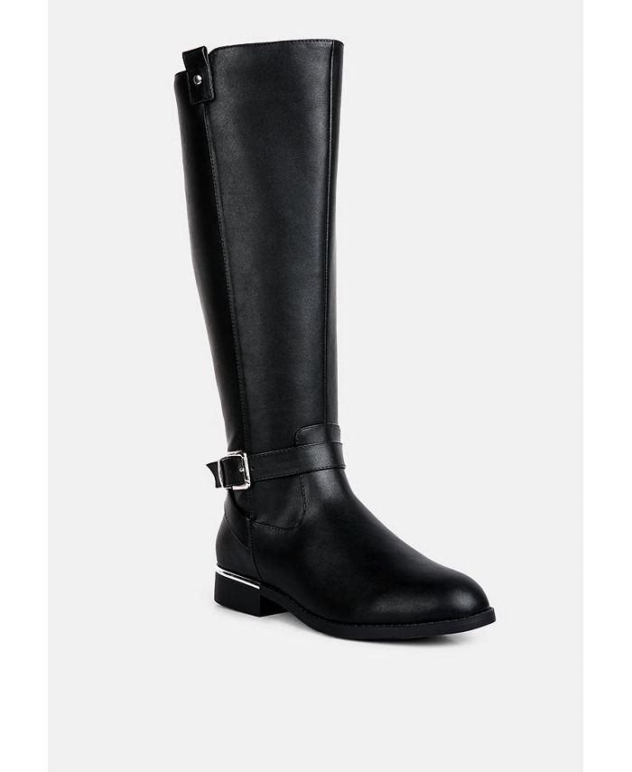 London Rag Women's Renny Buckle Strap Embellished Calf Boots - Macy's