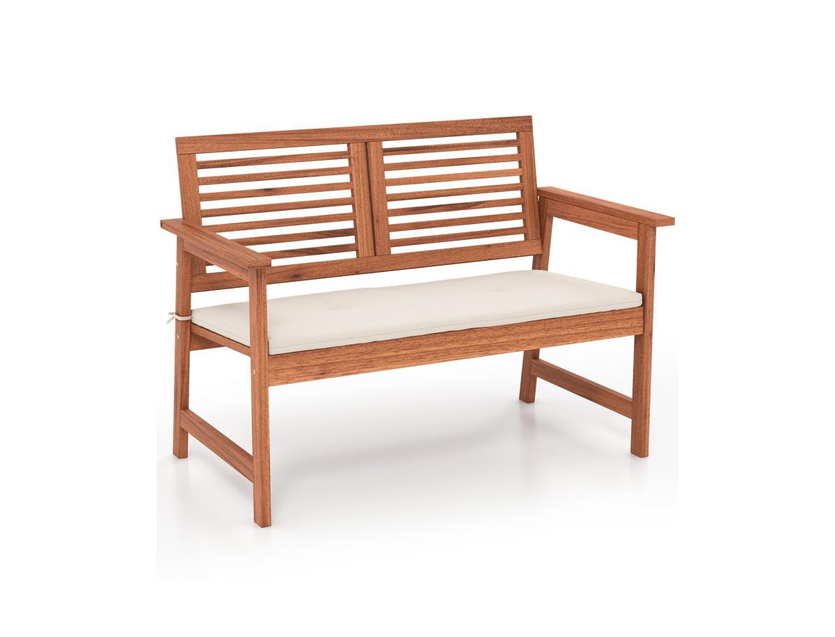 Click here for 2-Person Solid Wood Patio Bench with Backrest and... prices
