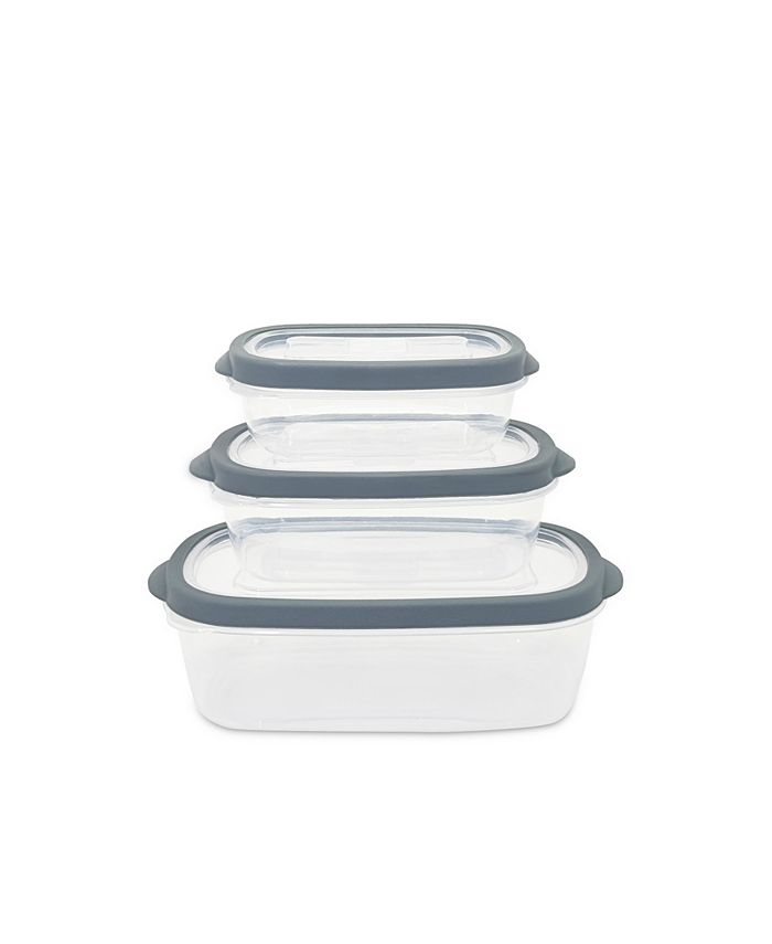 Sedona Kitchen Sedona 6 Piece Rectangle Plastic Storage Container Set ...