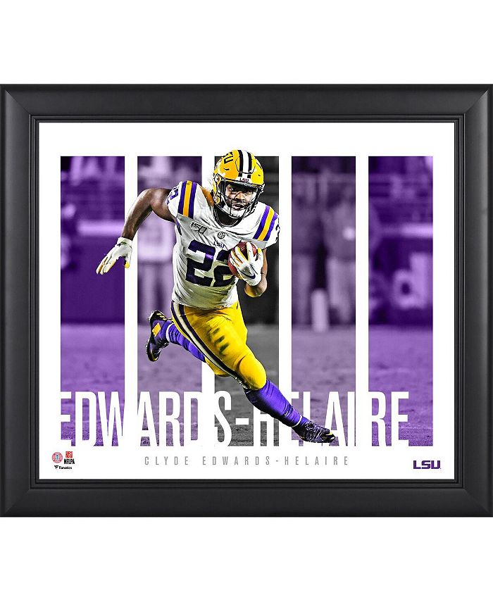 Fanatics Authentic Clyde Edwards-Helaire LSU Tigers Framed 15" x 17 ...