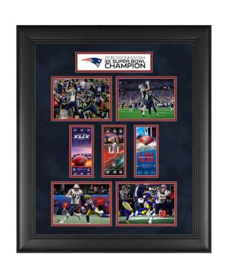 Rob Gronkowski New England Patriots Framed 23" x 27" 3-Time Super Bowl ...