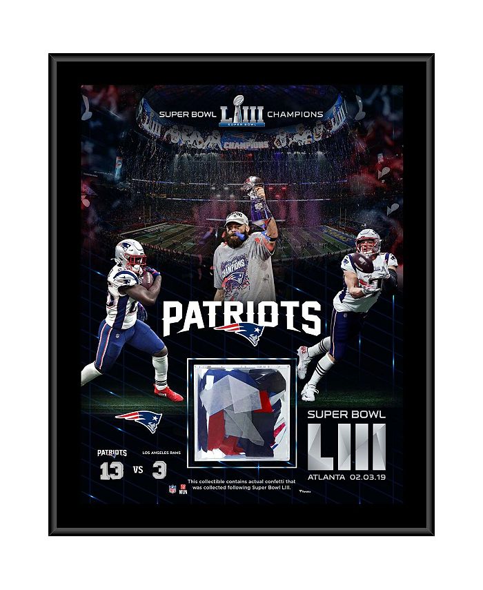 Fanatics Authentic New England Patriots Super Bowl LIII Champions 12" x ...