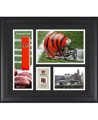 Cincinnati Bengals Team Logo Framed 15'' x 17'' Collage with Piece of ...