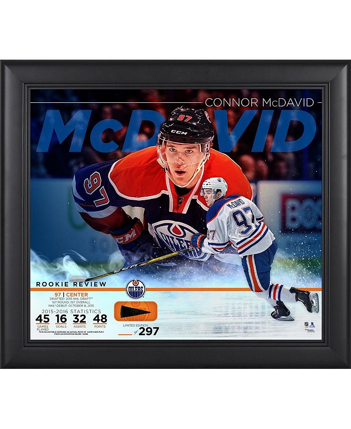 Fanatics Authentic Connor McDavid Edmonton Oilers Framed 15" x 17 ...