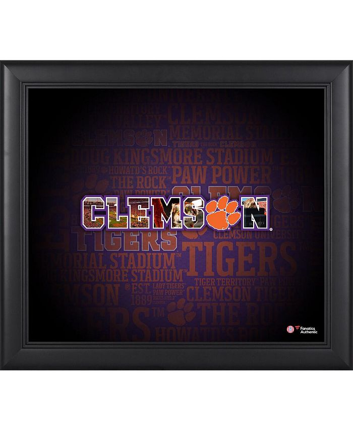 Fanatics Authentic Clemson Tigers Framed 15'' x 17'' Team Heritage ...