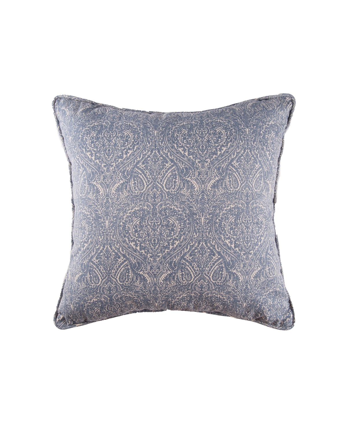 Click here for Desiree Damask Blue Cotton Decor Throw Pillow  18&... prices