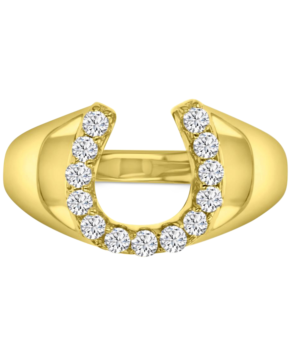 Click here for Cubic Zirconia Polished Lucky Horseshoe Statement... prices