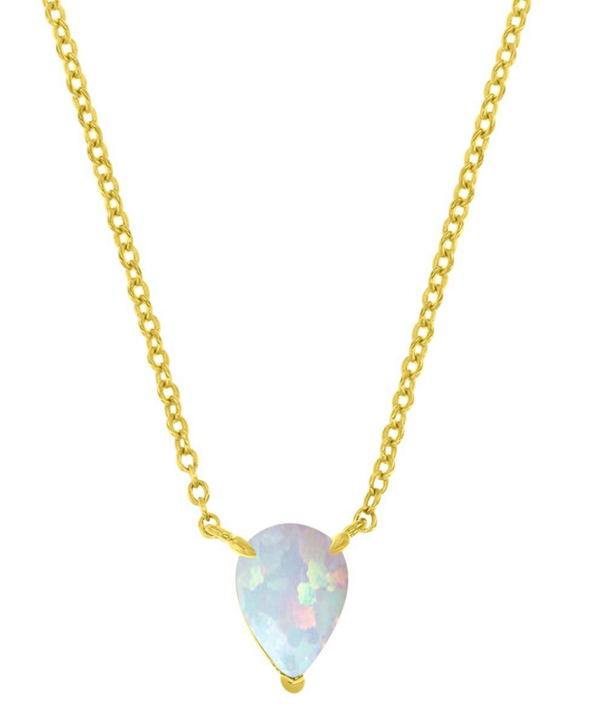 Click here for Lab-Grown Opal Pear Cut Solitaire 18 Pendant Neckl... prices