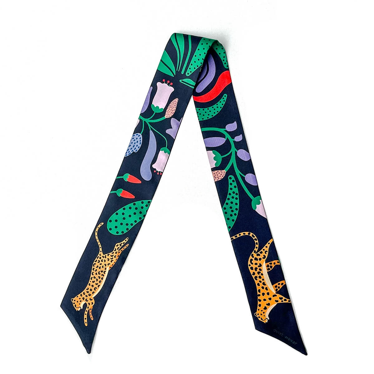 Click here for Jessie Zhao New York Silk Twilly Of Jungle Night -... prices