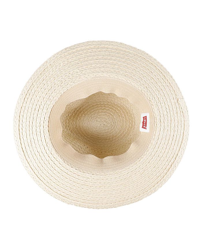 Levi's Men's Straw Panama Hat with Denim Washed Band - Macy's