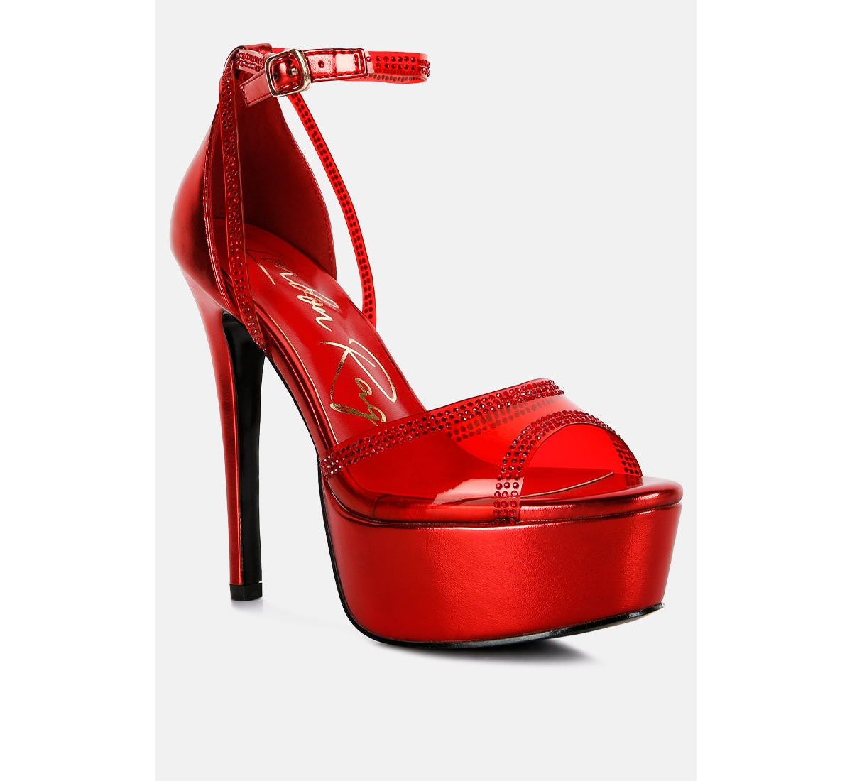 Click here for Cinderella Rhinestones Embellished Stiletto Platfo... prices