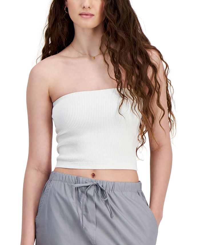 Hippie Rose Juniors' Seamless Cropped Tube Top - Macy's
