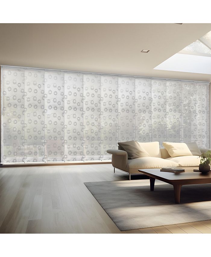 Rod Desyne Sion White Blind, 12-Panel Double Rail Panel Track ...