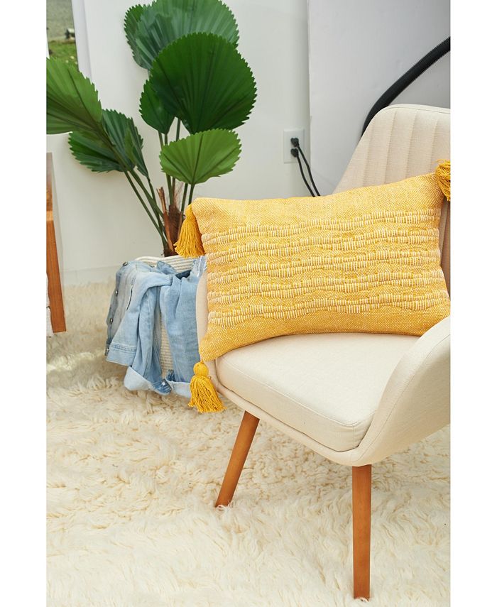 carol & frank 14" x 22" Hodges Ochre Throw Pillow - Macy's
