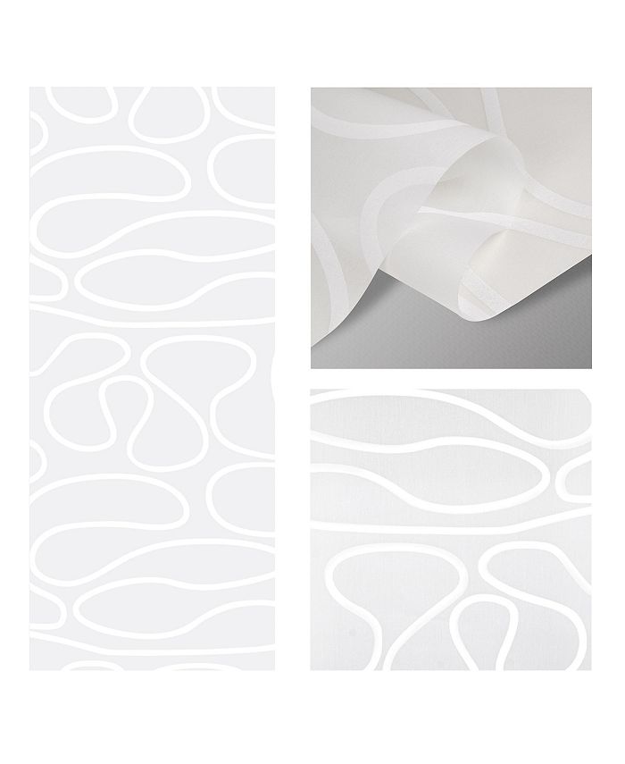 Rod Desyne Whirl White Blind 5-Panel Single Rail Panel Track Extendable ...