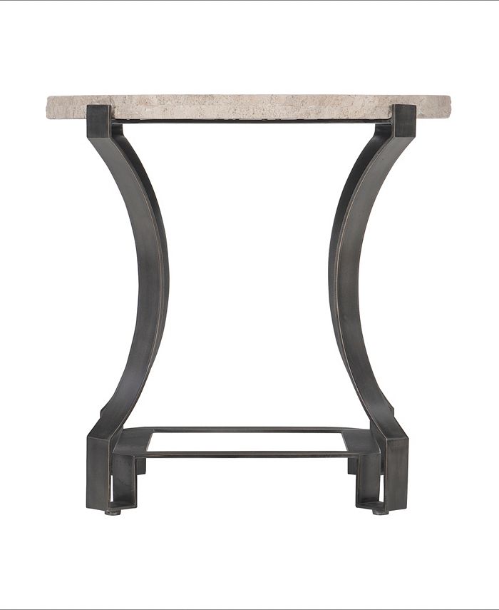 Bernhardt Sayers 26" Travertine Side Table - Macy's