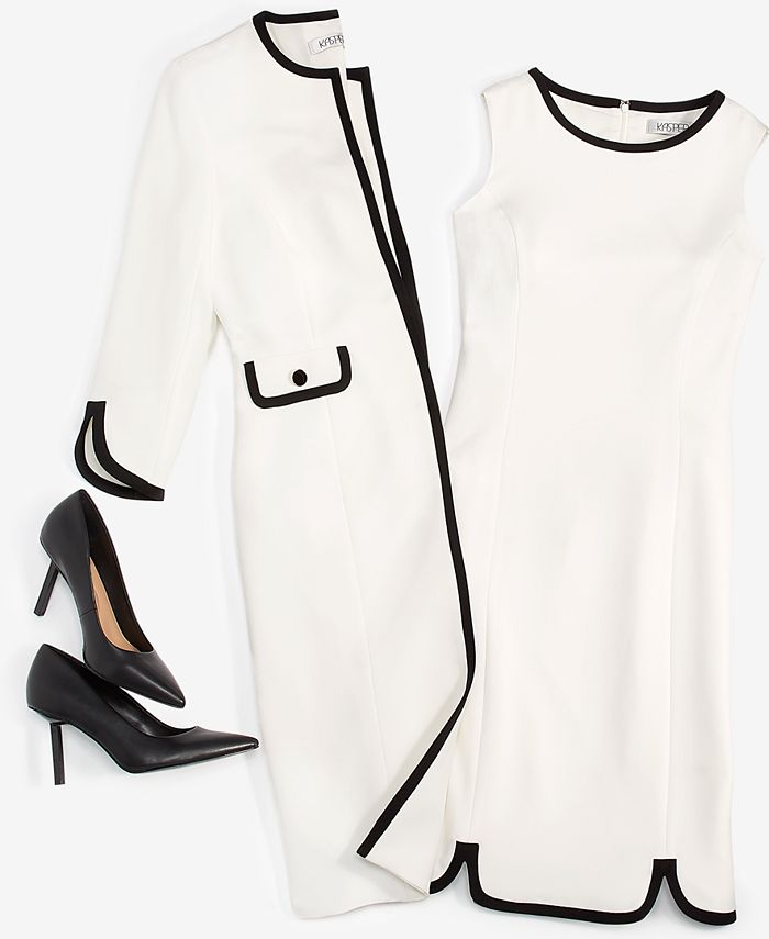 Kasper Women's Stretch-Crepe Open-Front Framed Topper - Macy's