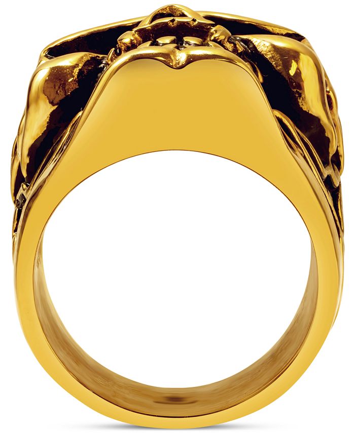 Blackjack Cubic Zirconia Ornately Detailed Skull Statement Ring - Macy's