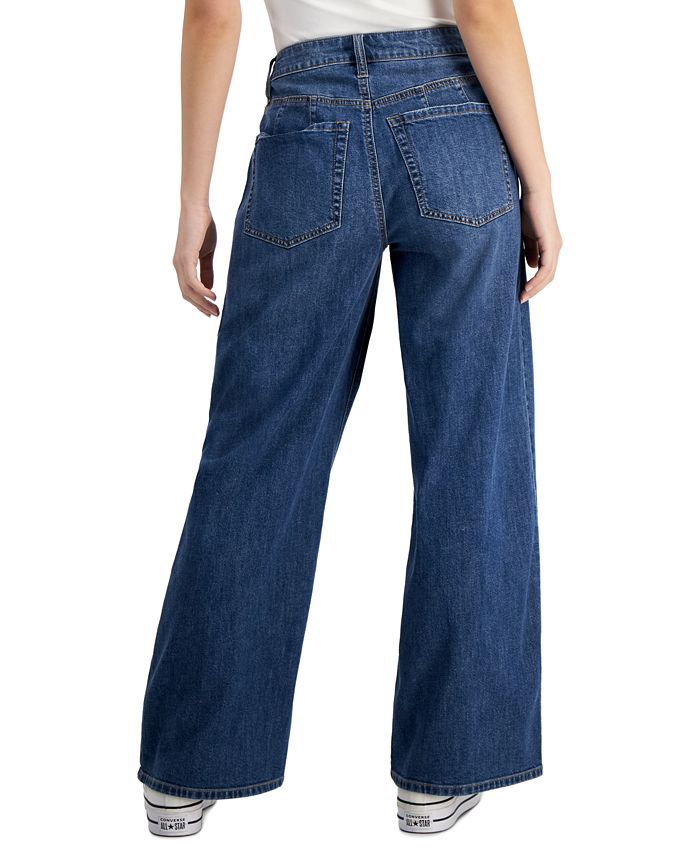 Vanilla Star Juniors' High-Rise Wide-Leg Comfy Jeans - Macy's