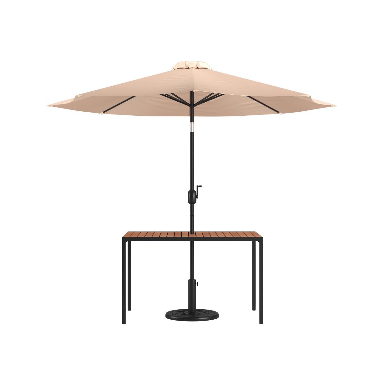 Click here for Outdoor Powder Coated Steel Dining Table With Faux... prices