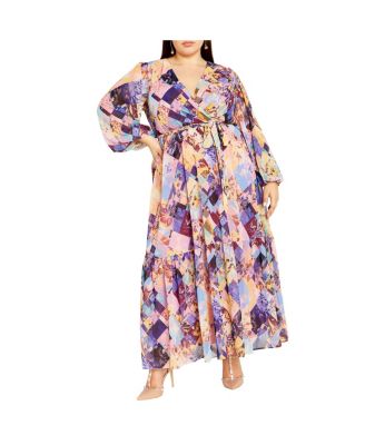 Plus Size Charlie Print Maxi Dress - Macy's