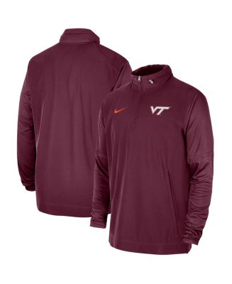 Men's Nike Maroon Virginia Tech Hokies 2023 Coach Half-Zip Hooded ...