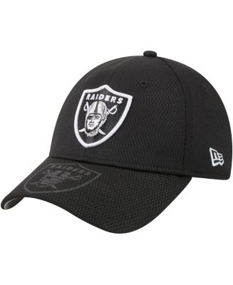 Men's New Era Black Las Vegas Raiders Top Visor 9FORTY Adjustable Hat ...