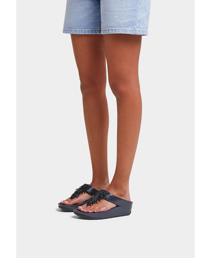 FitFlop Women's Rumba Beaded Metallic Toe-Post Sandals - Macy's