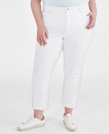 Style & Co Plus Size High-Rise Cuff Capri Jeans, Created for Macy's ...