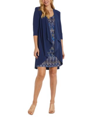 Women's 2-Pc. Jacket & Printed Dress Set