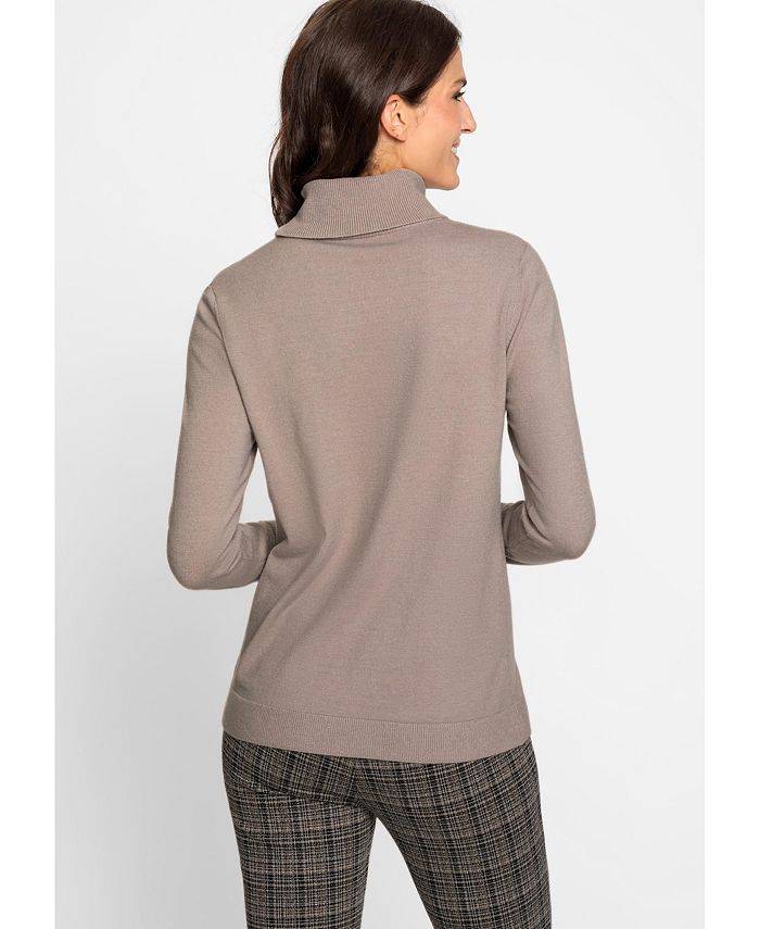 Olsen Long Sleeve Solid Turtleneck Sweater - Macy's