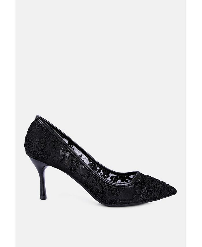 London Rag Reunion Lace Mid Heel Pumps - Macy's