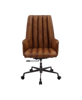 Salvol Office Chair, Sahara Leather & Aluminum - Macy's