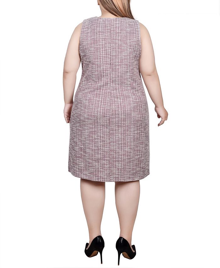 NY Collection Plus Size Long Sleeve Jacket and Tweed Dress, 2 Piece Set ...