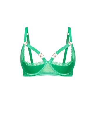 Quarter cup bra plus store
