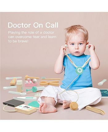 Robotime Kids Pretend Play Dentist Medical Play set - Wooden Doctor Kit ...