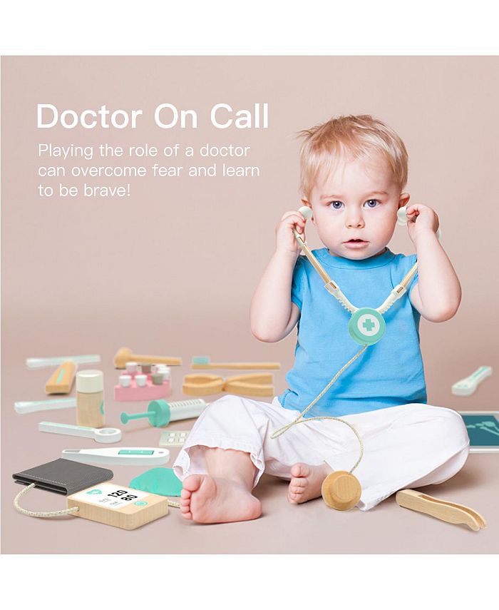 Robotime Kids Pretend Play Dentist Medical Play set - Wooden Doctor Kit ...