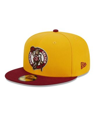 Men's New Era Yellow, Red Boston Celtics Fall Leaves 2-Tone 59FIFTY ...