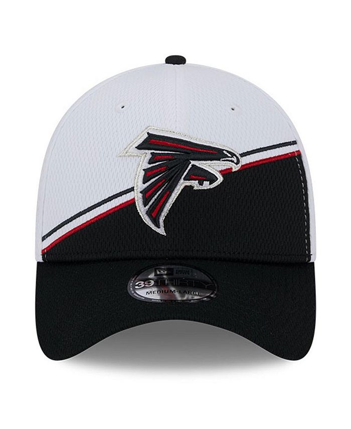 New Era Men's White, Black Atlanta Falcons 2023 Sideline 39THIRTY Flex ...